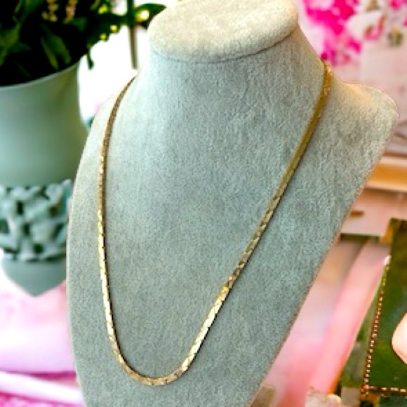 Vintage | Jewelry | Vintage Gold Plated Cobra Chain Necklace | Poshmark